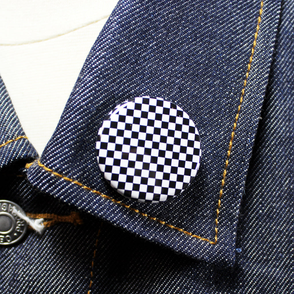Checkerboard | Twin-Tone inspired | 1 1/4 Inch Pinback Button – Big ...