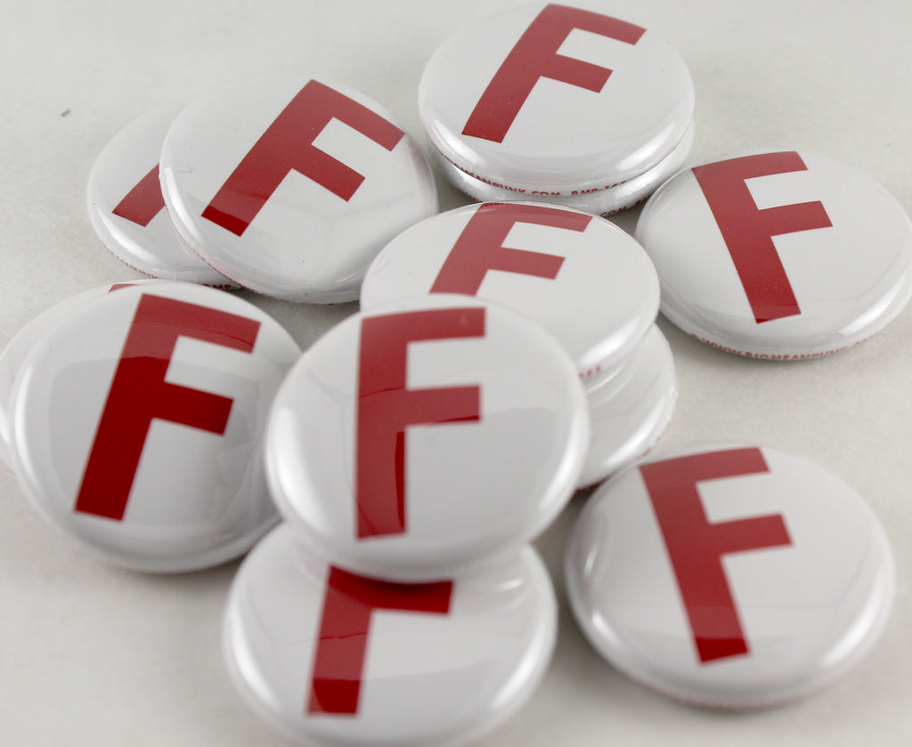 NRA "F" Rating | Pinback Button – Big Mean Punk Industries
