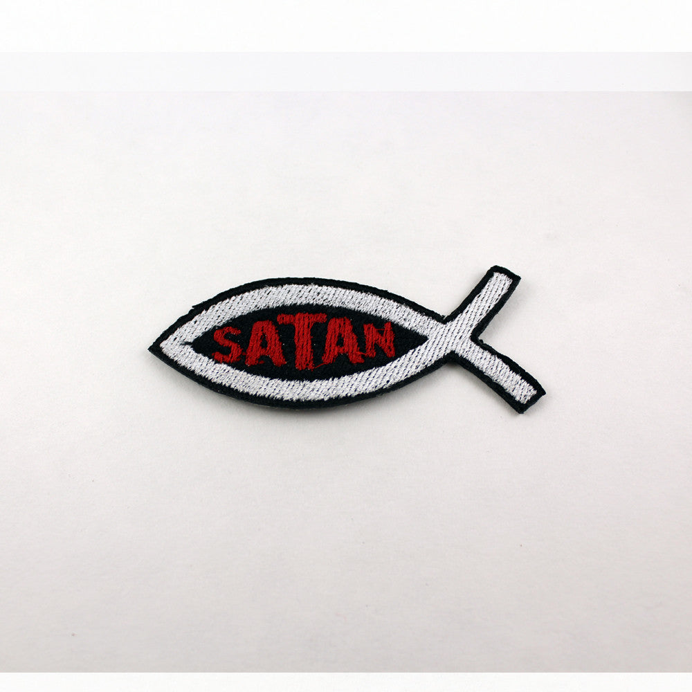 Satan Ichthys | Fully Embroidered Patches | 2 Sizes – Big Mean Punk ...